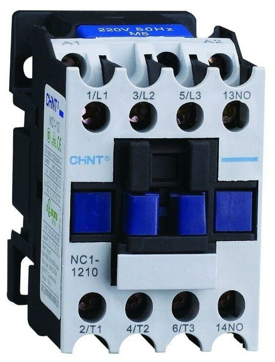 Контактор NC1-1210 12А кат. 24В AC 1НО AC-3 (R) CHINT 221364