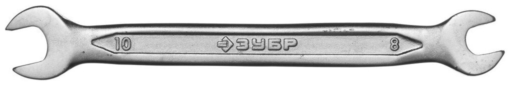 Рожковый гаечный ключ ЗУБР Профессионал 8х10 мм 27010-08-10