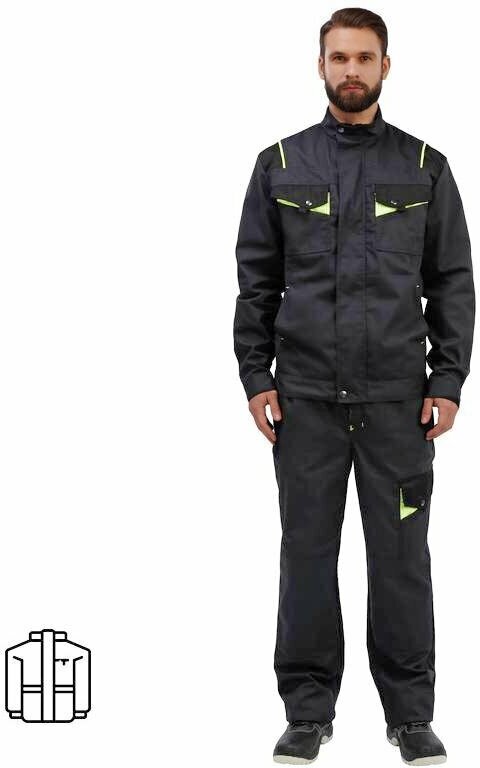 Куртка рабочая летняя муж. л27-КУ т. сер/черн 44-46/170-176, 1002361