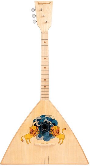 SBF-NL Festival Decor Балалайка трехструнная уменьшенная, львы, Балалайкеръ