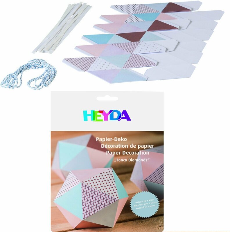 Бумага для декорирования и оригами Heyda (Германия) Fancy Diamonds, игами Синий