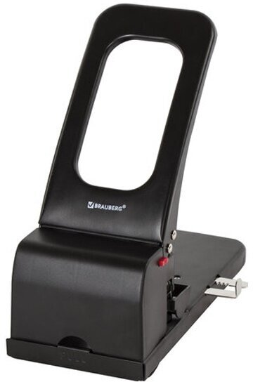 Дырокол Brauberg металлический мощный "Heavy duty", до 100 листов, черный, 226869