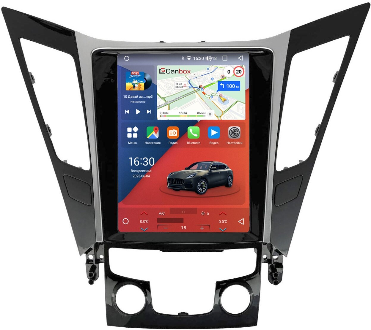 Штатная магнитола Hyundai Sonata 6 (YF) 2009-2014 Canbox H-Line (Tesla) 9.7" 4/32 5621-1312-130 Android 10 (4G-SIM, DSP, QLed)