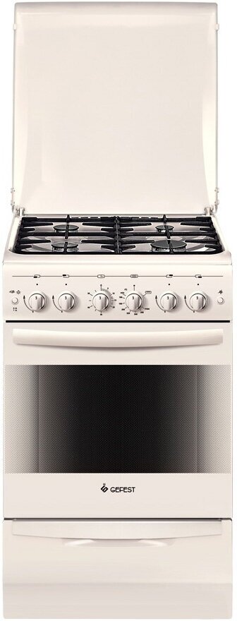 Газовая плита Gefest ПГ 5100-02 0167 50 см, 52 л, 4 конфорки, кремовый