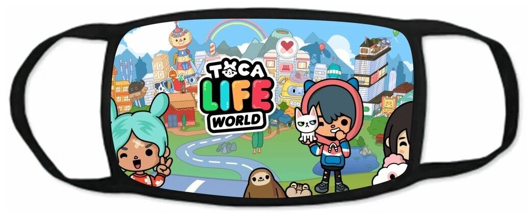 Маска на лицо Тока Бока, Toca Boka №5, Детская - 18 на 10 см