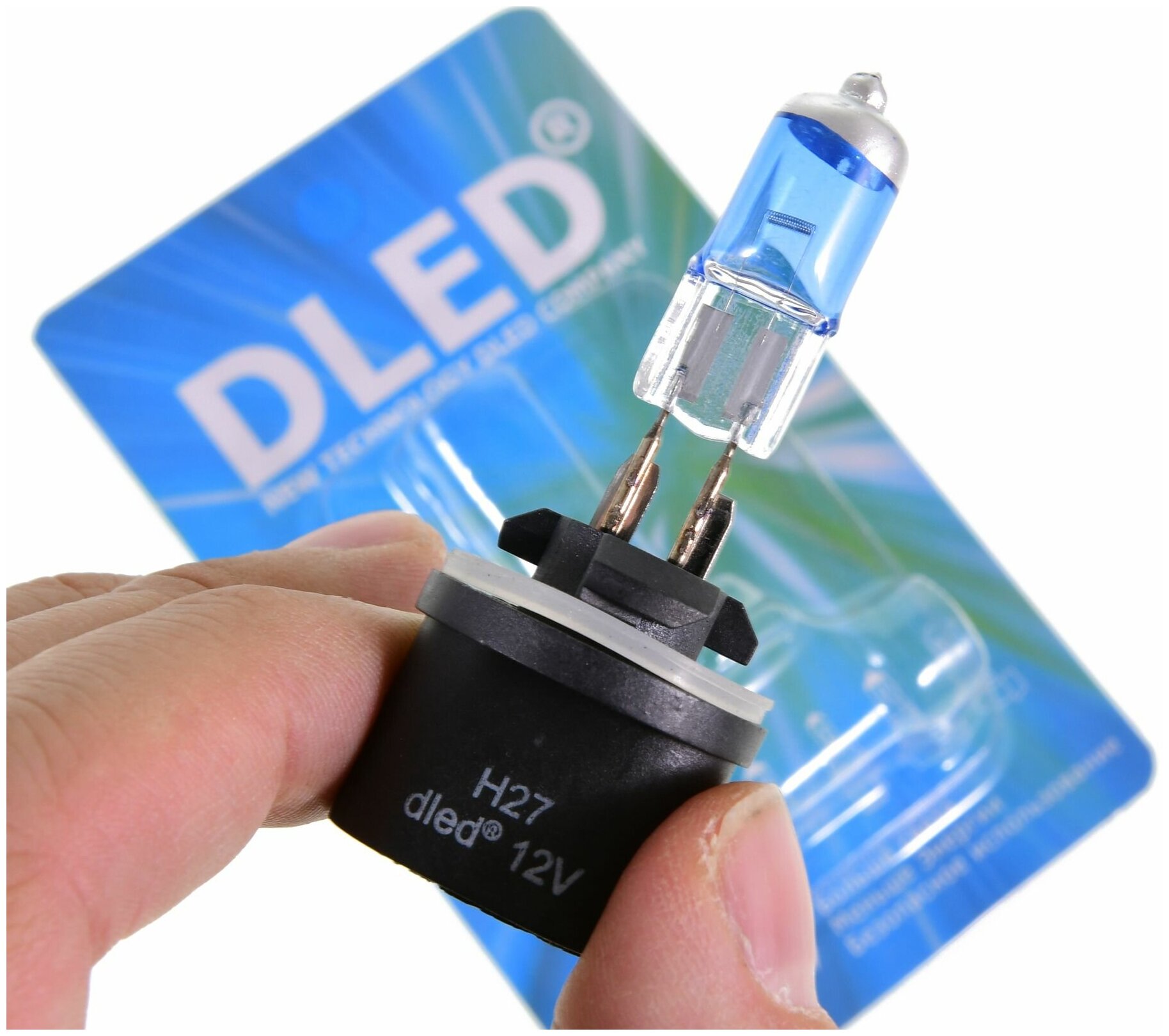 Автомобильная лампа H27 880 12V 27W 4300K Бренд DLED "STANDART" Белый (1шт.)