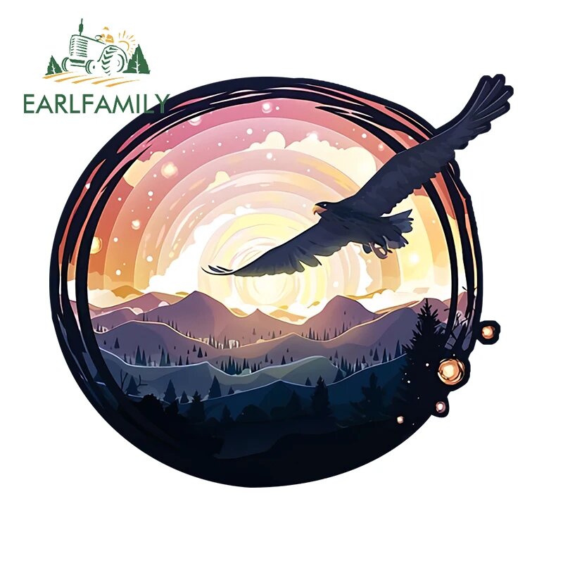 EARLFAMILY 13 см × 11,6 см загадочный дизайн с изображением королевской птицы крутые автомобильные наклейки мультяшные графические наклейки отличный водонепроницаемый автомобильный Стайлинг