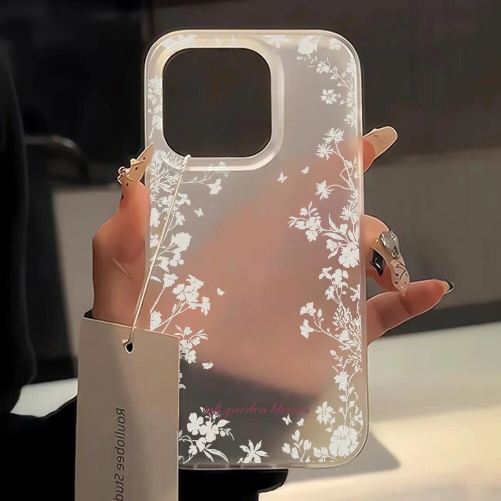 Чехол для iPhone 12, цветы, матовый, Clear AV33
