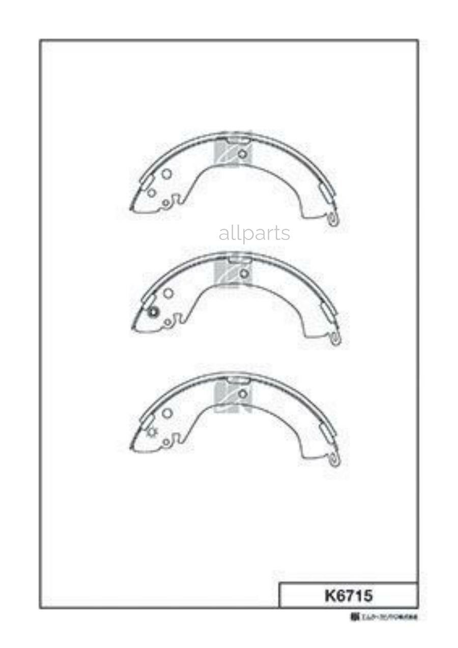 KASHIYAMA K6715 Колодки тормозные барабанные Mitsubishi