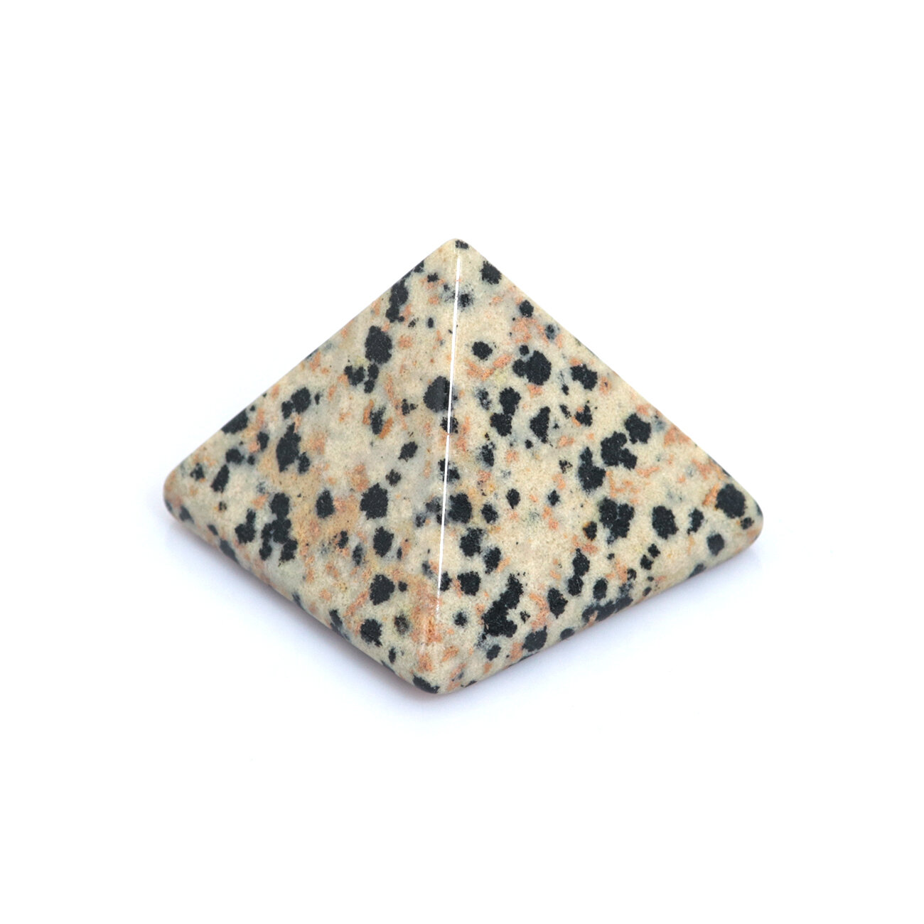 Пирамида из натурального камня Далматиновая Яшма (2,5 x 3 x 3 см)