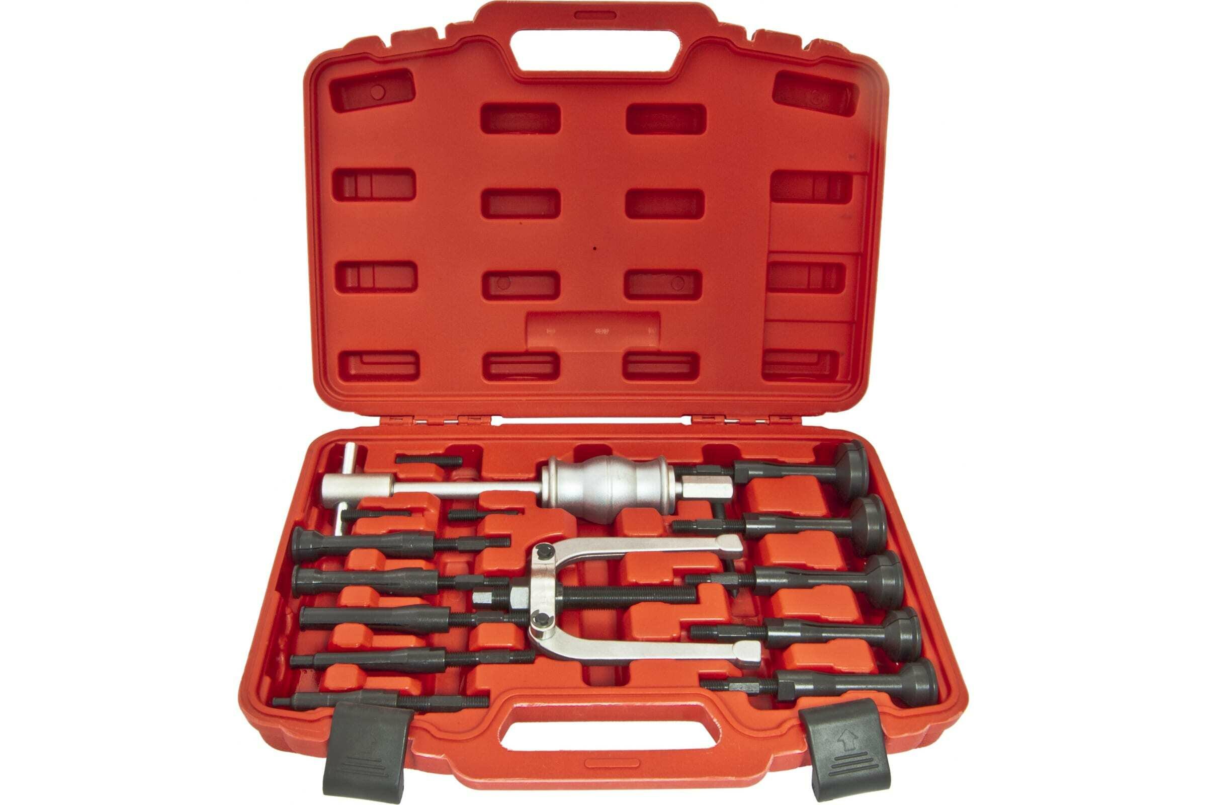 Набор съемников внутренних подшипников цанговый с обратным молотком в кейсе эврика 16 предметов ER-86852