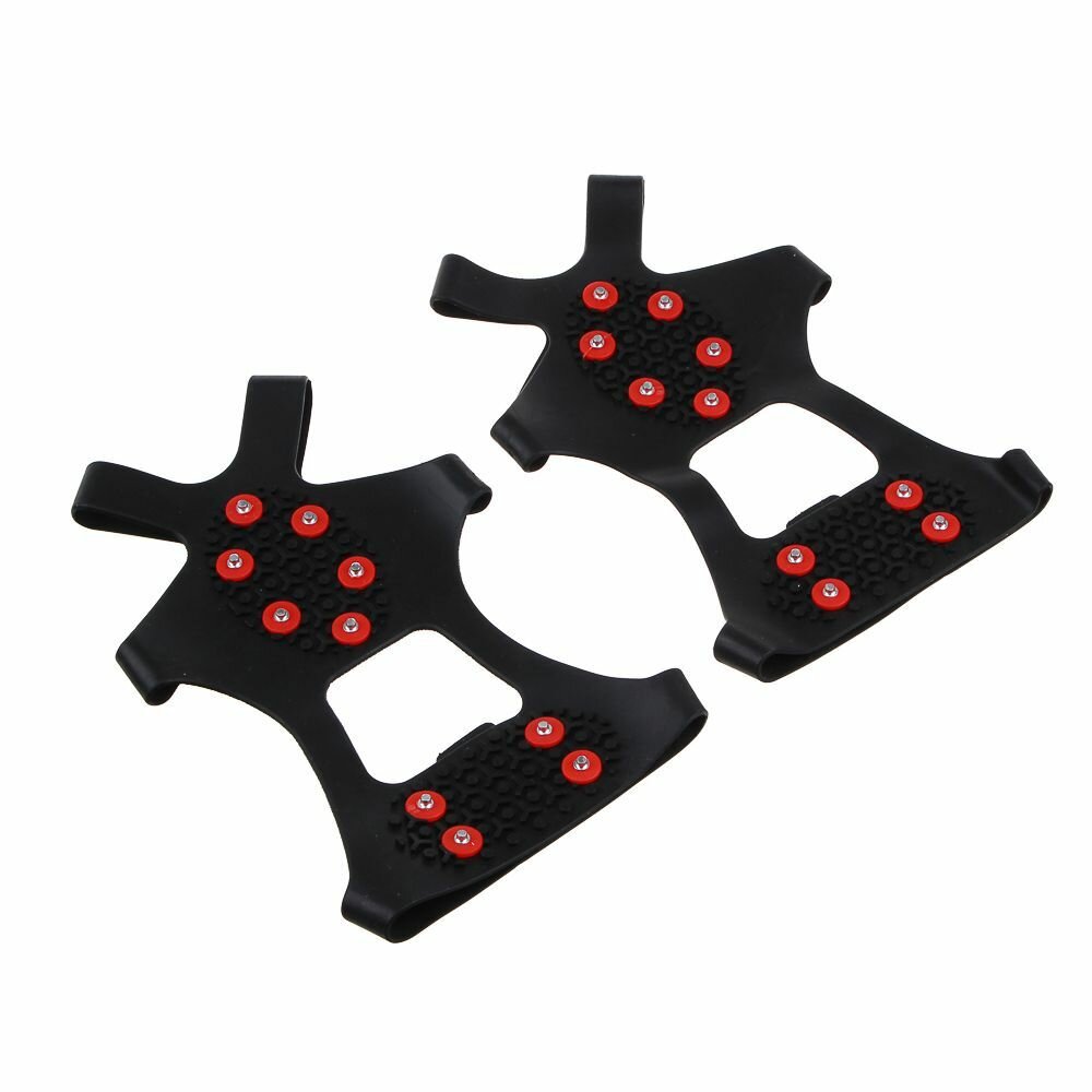 Ледоходы SILAPRO BY SPORT, с шипами, силиконовые, черные, 10 шипов