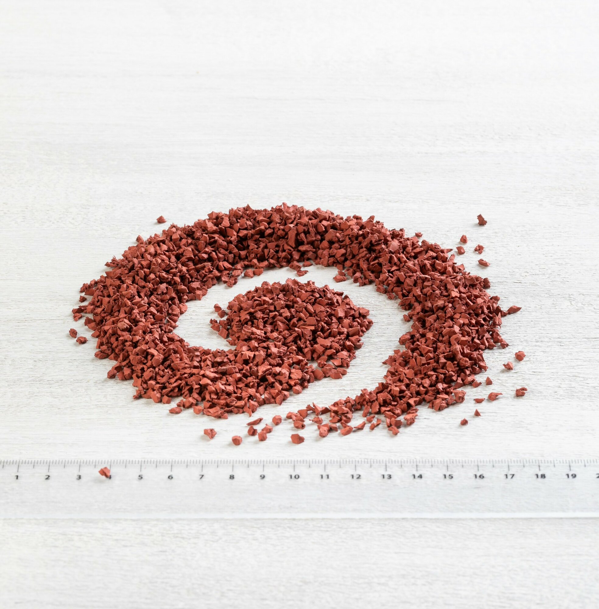 Резиновая крошка окрашенная, коралловая 3 кг