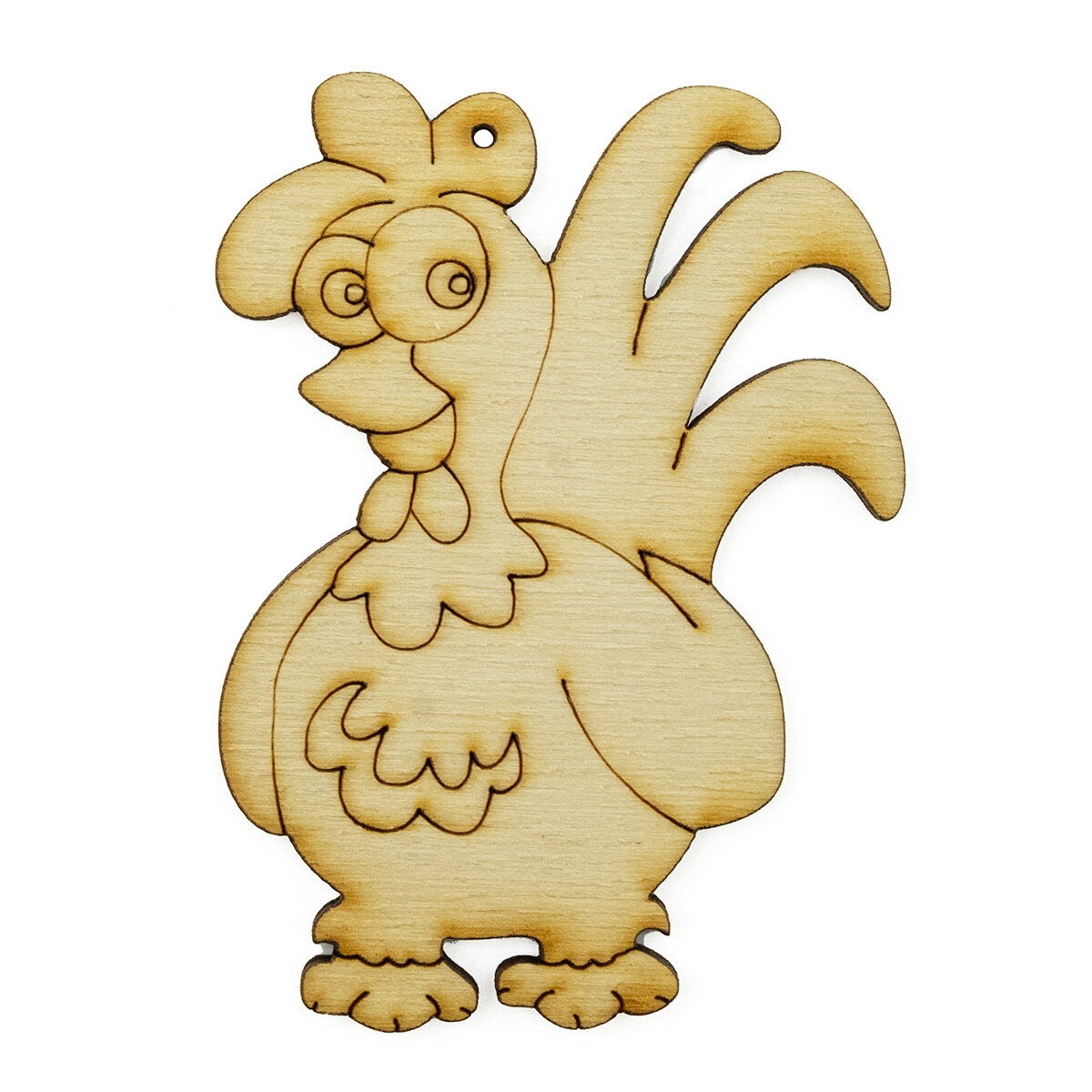 Заготовка деревянная для творчества 'Гламурный петух', 5*7 см, Astra&Craft