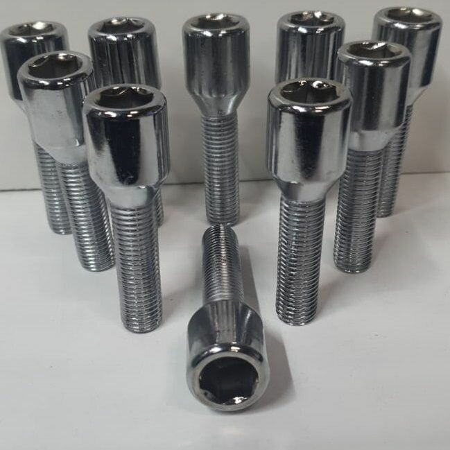 Болт колёсный 12x1,5x40, под внутр. ключ, конус,10 штук