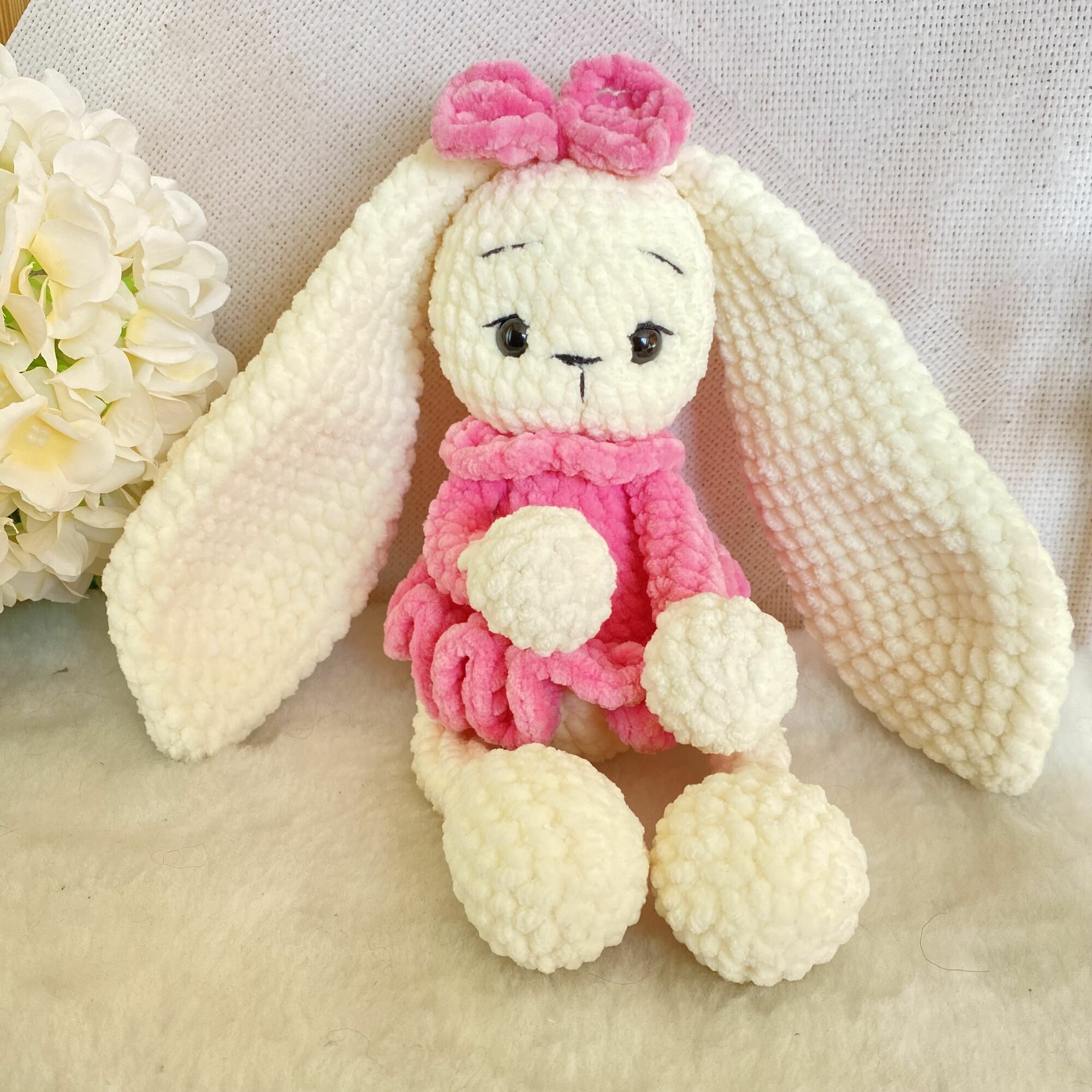 Мягкая Фигурка Зайка балеринка амигуруми