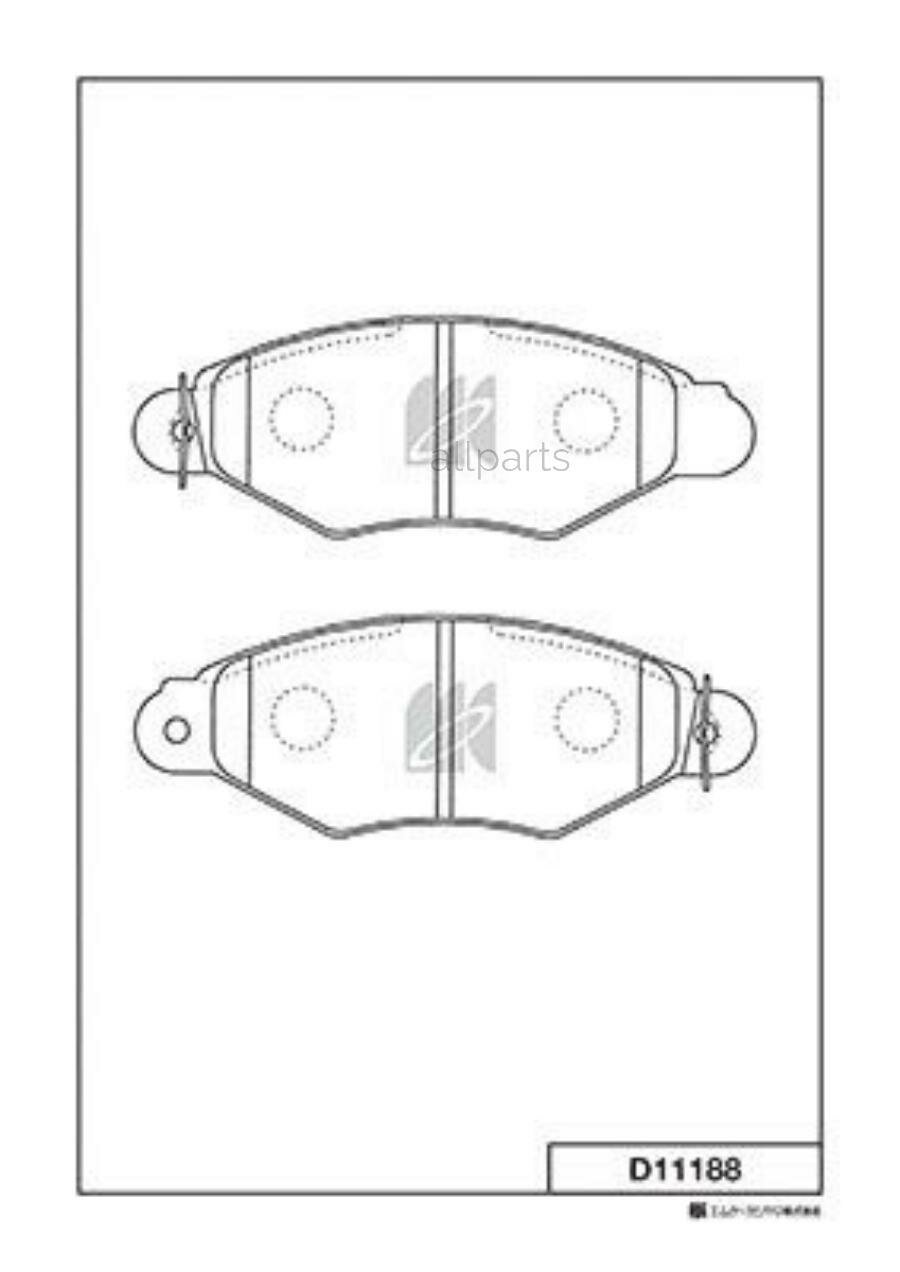 KASHIYAMA D11188 D11188 колодки дисковые! передние!\ Citroen Xsara 1.4i-1.9TD/Renault Kangoo all 97-05