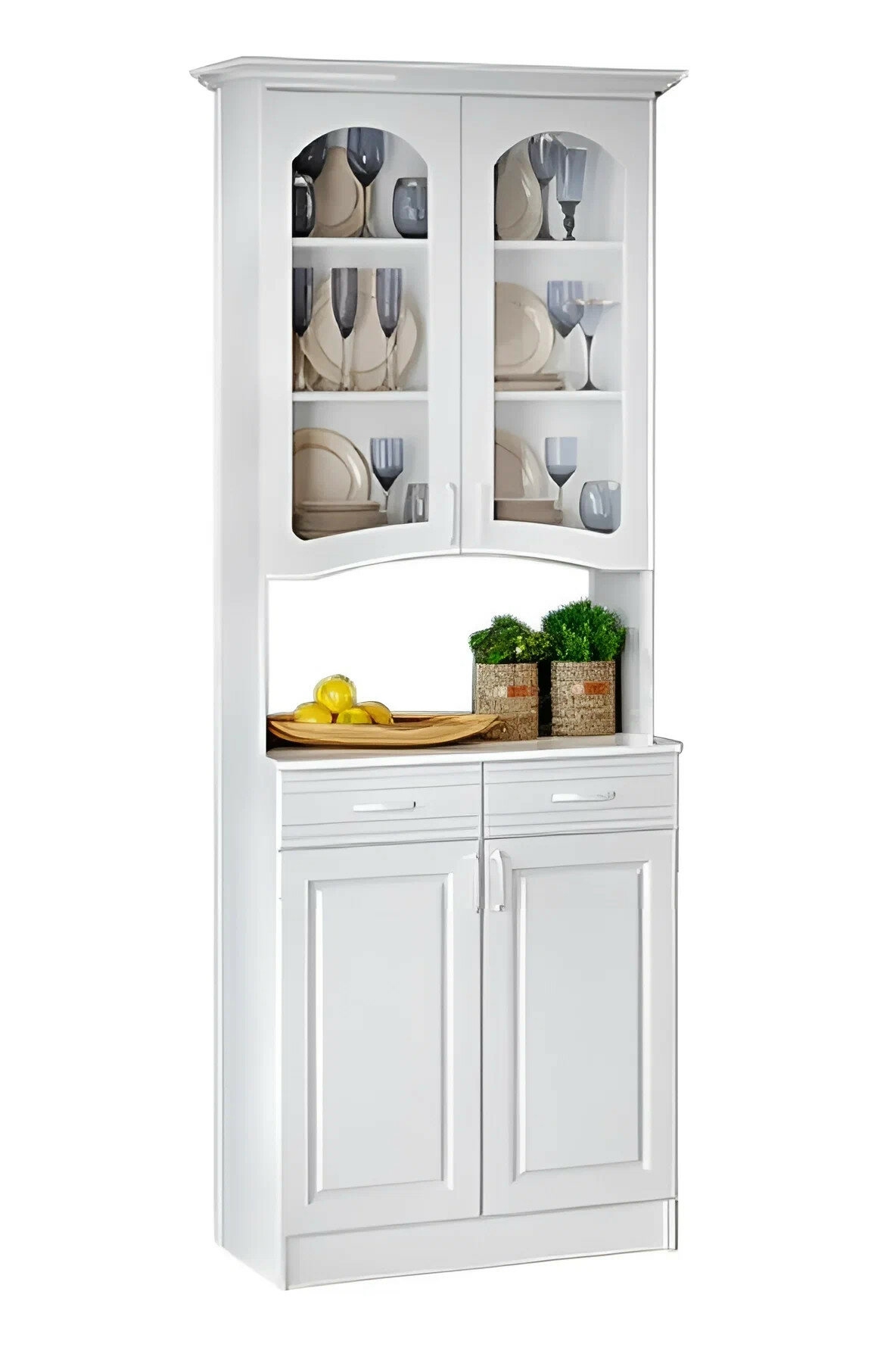 Буфет кухонный Эра-мебели Констанция 2х ств. цвет белый матовый МДФ