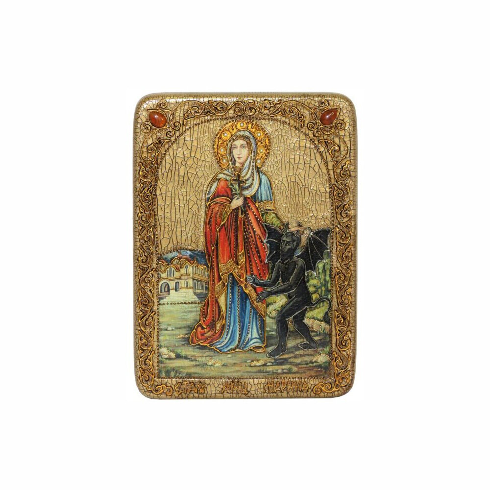 Икона аналойная Святая великомученица Марина (Маргарита) Антиохийская 21*29 см 999-RTI-637m