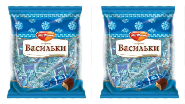 Шоколадные конфеты Рот Фронт, Васильки, 250 гр, 2 шт