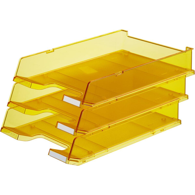 Лоток горизонтальный HAN с индивидуальным окном, прозрачно-желтый