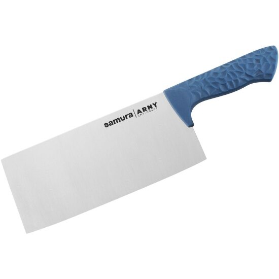 Азиатский кухонный топорик Samura ARNY SNY-0040T/K, 209 мм, ТЭП бирюзовый, AUS-8