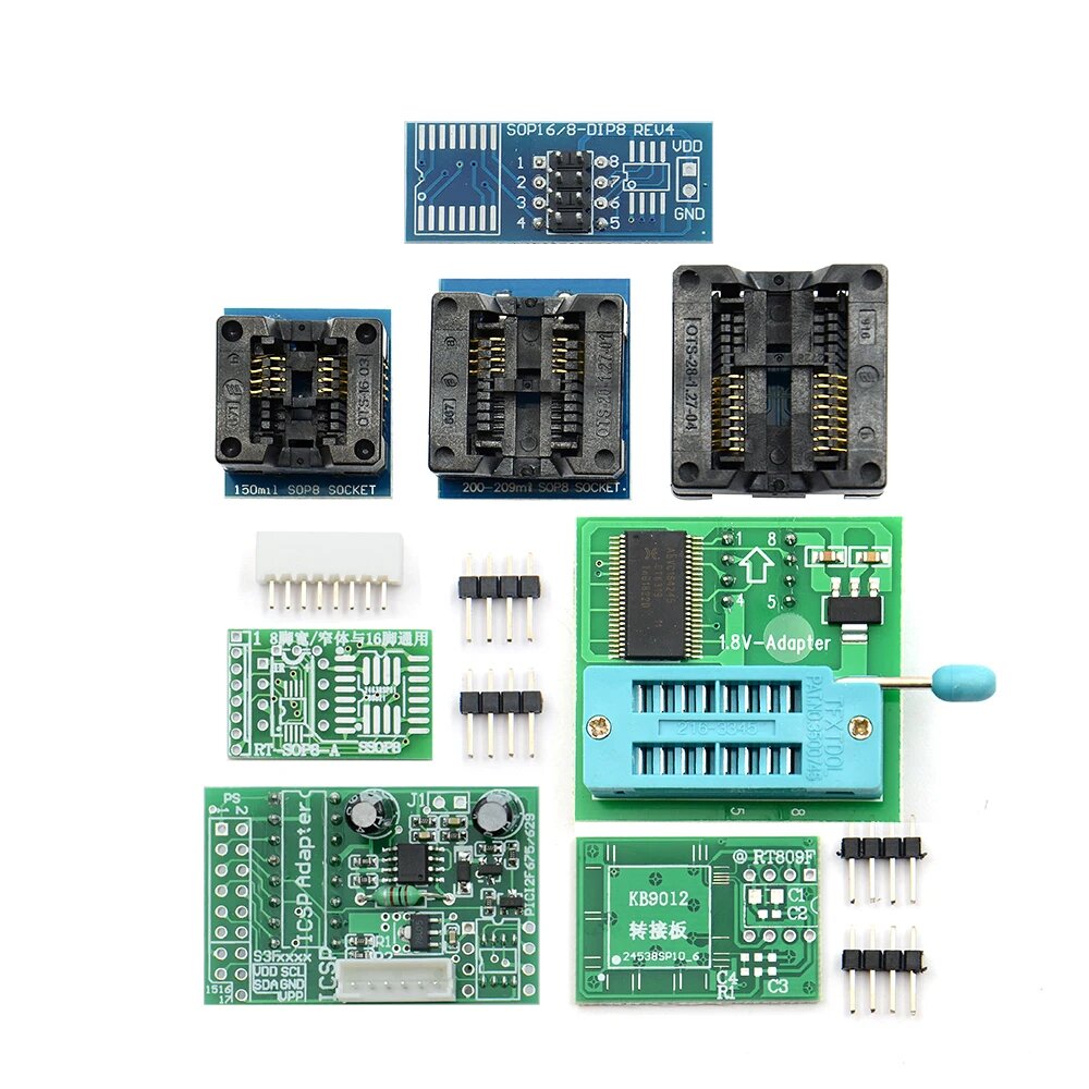 USB-программатор RT809F VSTM для ремонта микросхем with 12 adapters — фото 1