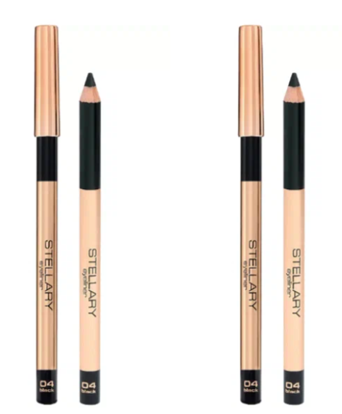 Карандаш для глаз Stellary Eyeliner, тон 4 Черный, 1,35 г, 2 шт