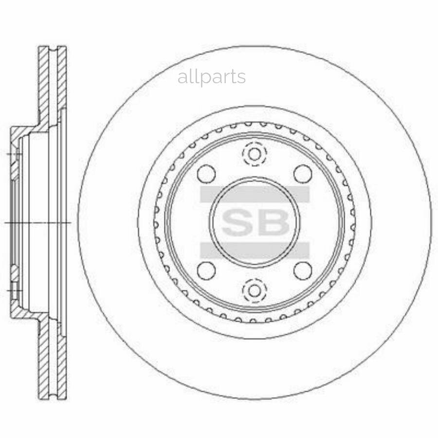 SANGSIN BRAKE SD3066 диск тормозной передний!\ Renault Clio/Megane/R19/Kangoo 1.4-1.9TDi 90>