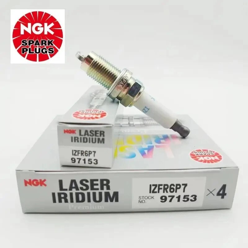 Оригинальные свечи зажигания NGK IZFR6P7 97153 для VW Beetle( Cabrio ) Skoda Roomster Yeti Seat Ibiza CBZA CBZB 1,2 T, 4 шт