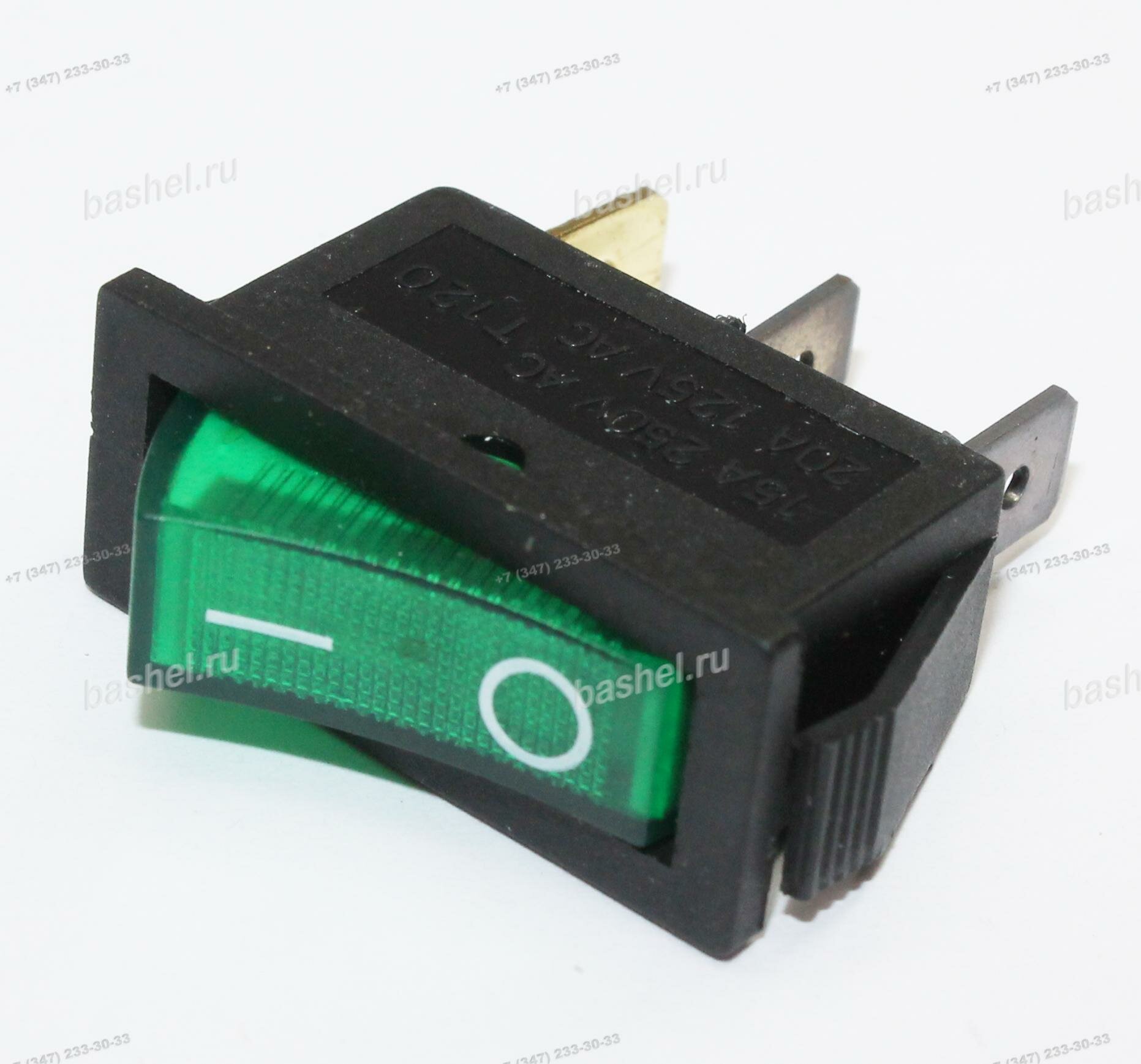Выключатель IRS-101-3C, 3PIN ON-OFF, зелёный, RUiCHi