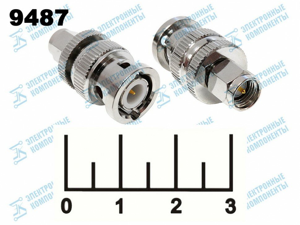 Переходник BNC штекер/SMA штекер