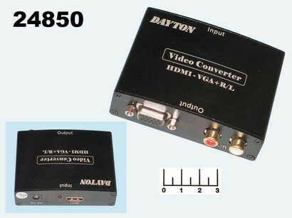 Конвертор HDMI-выход VGA+2RCA audio Dayton (10-0001)