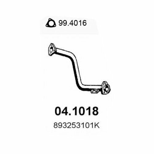 Труба выхлопного газа, ASSO 04.1018 (1 шт.)