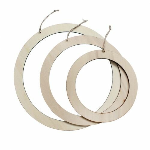 Набор из трёх деревянных колец (20 см, 25 см, 30 см)
