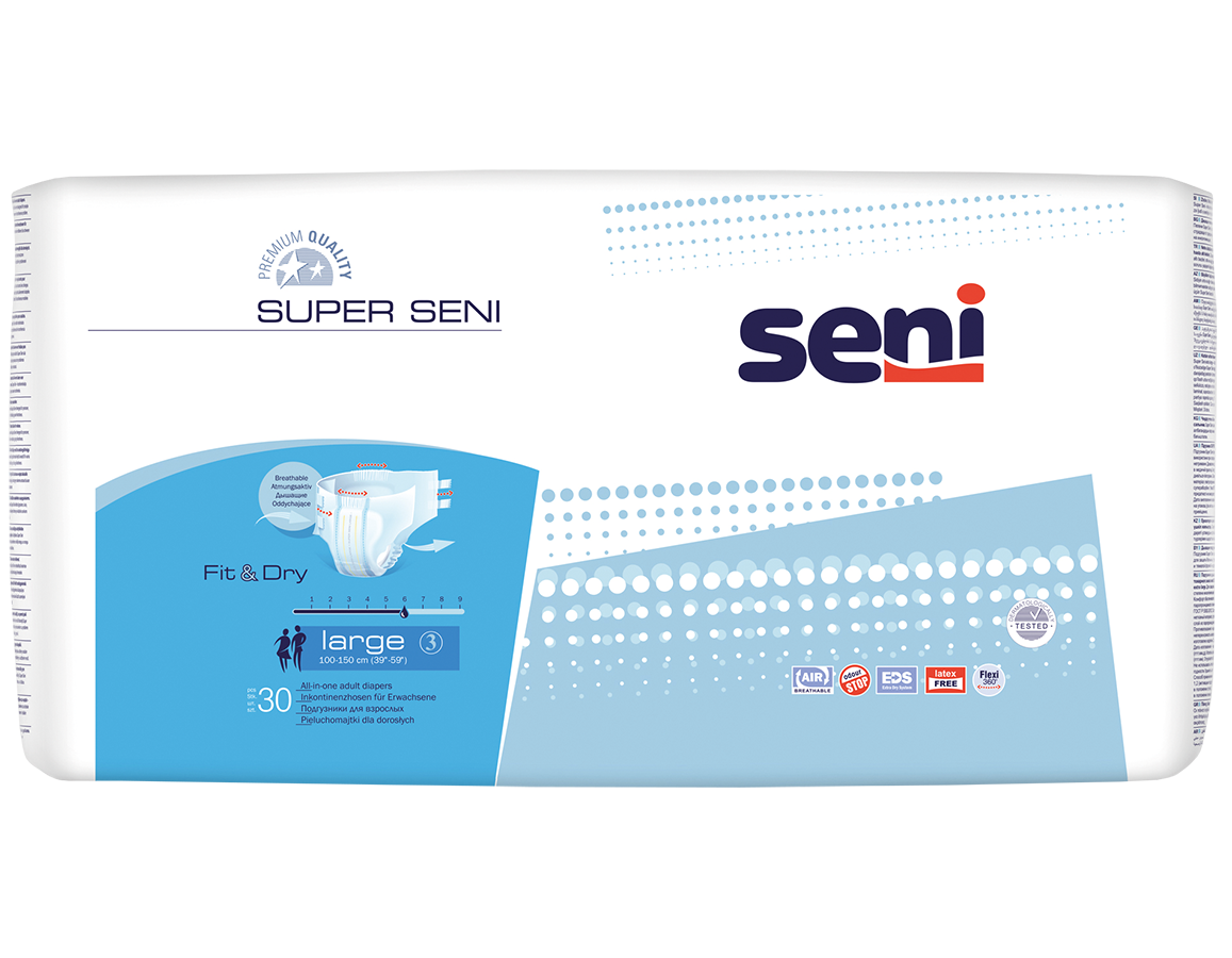 Seni Super, подгузники для взрослых (L), 30 шт.