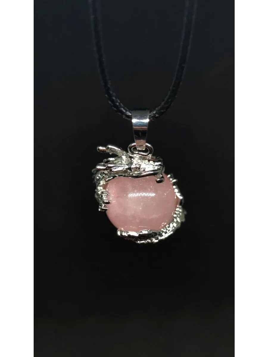 Чокер, розовый кварц