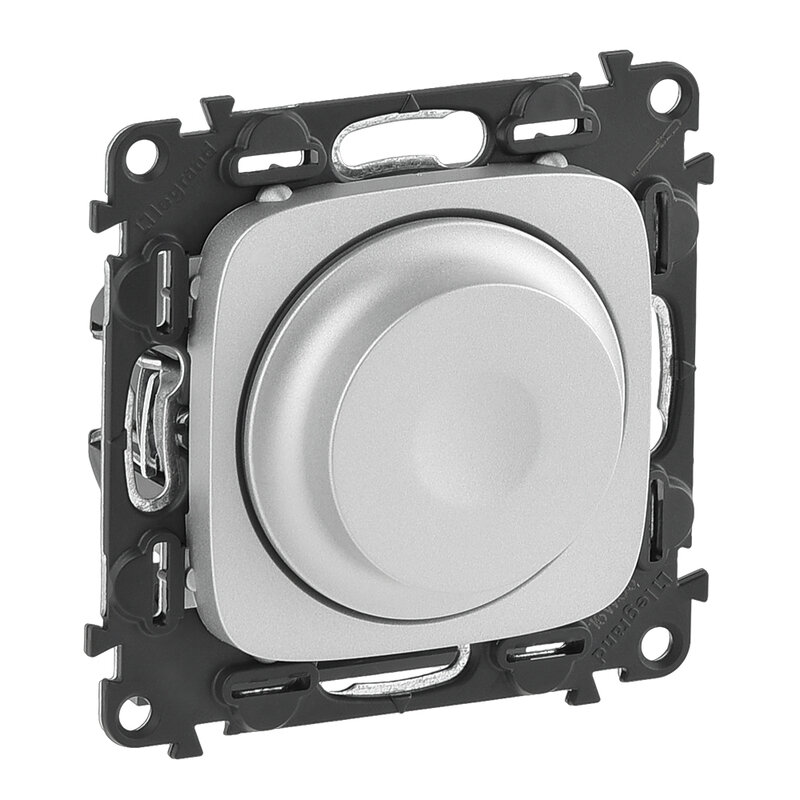 Legrand Valena ALLURE DIY Алюм Светорегулятор поворотный, 300Вт, универсальный, без нейтрали