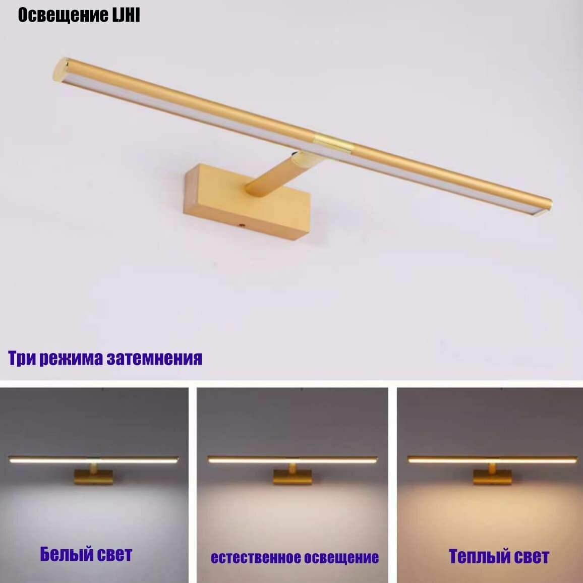 Светодиодная подсветка LJHI, для ванной, LED, 10W, IP65, органическое стекло