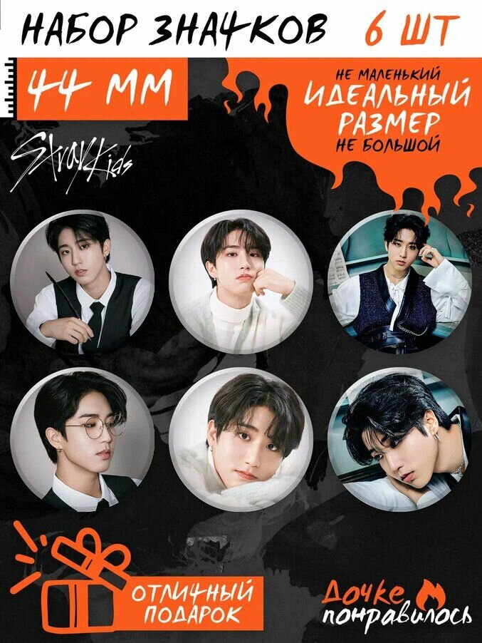 Значки на рюкзак Stray Kids k-pop