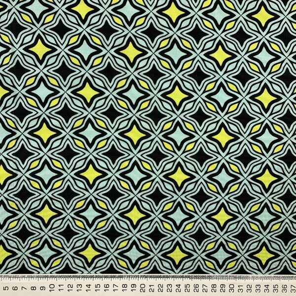 Ткань трикотажная "Звезды", плательная, 92% вискоза, 8% эластан, 1.35x10 м