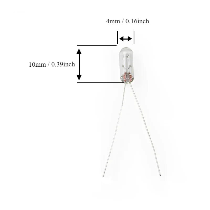 50 шт. мини 3 мм 4 мм 5 мм напряжение 3 В 6 В 9 В 12 В 24 В лампочка Эдисон лампа 4MM 50Pcs, 12V