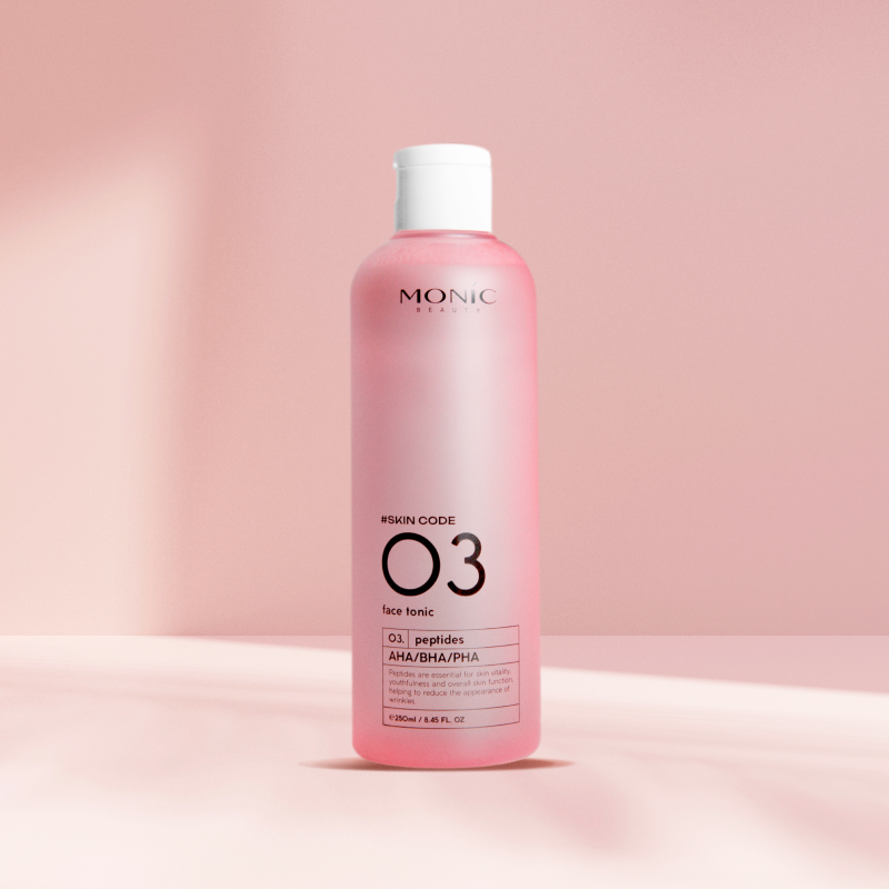 Тоник для лица Monic Beauty пептиды AHA, BHA, PHA, 250мл