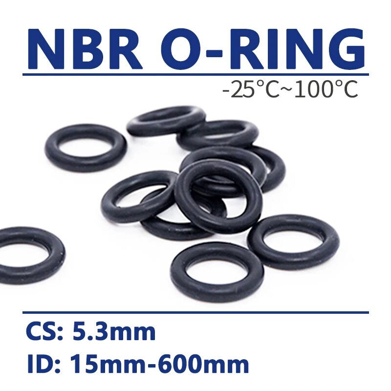 Черный уплотнительное кольцо NBR CS 5,3 мм 2pcs (IDxOD) 65x75.6
