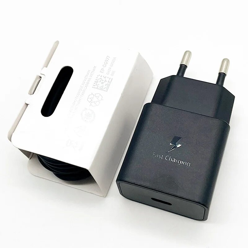 Зарядное Samsung 15W Black EU с кабелем USB-C 100 см
