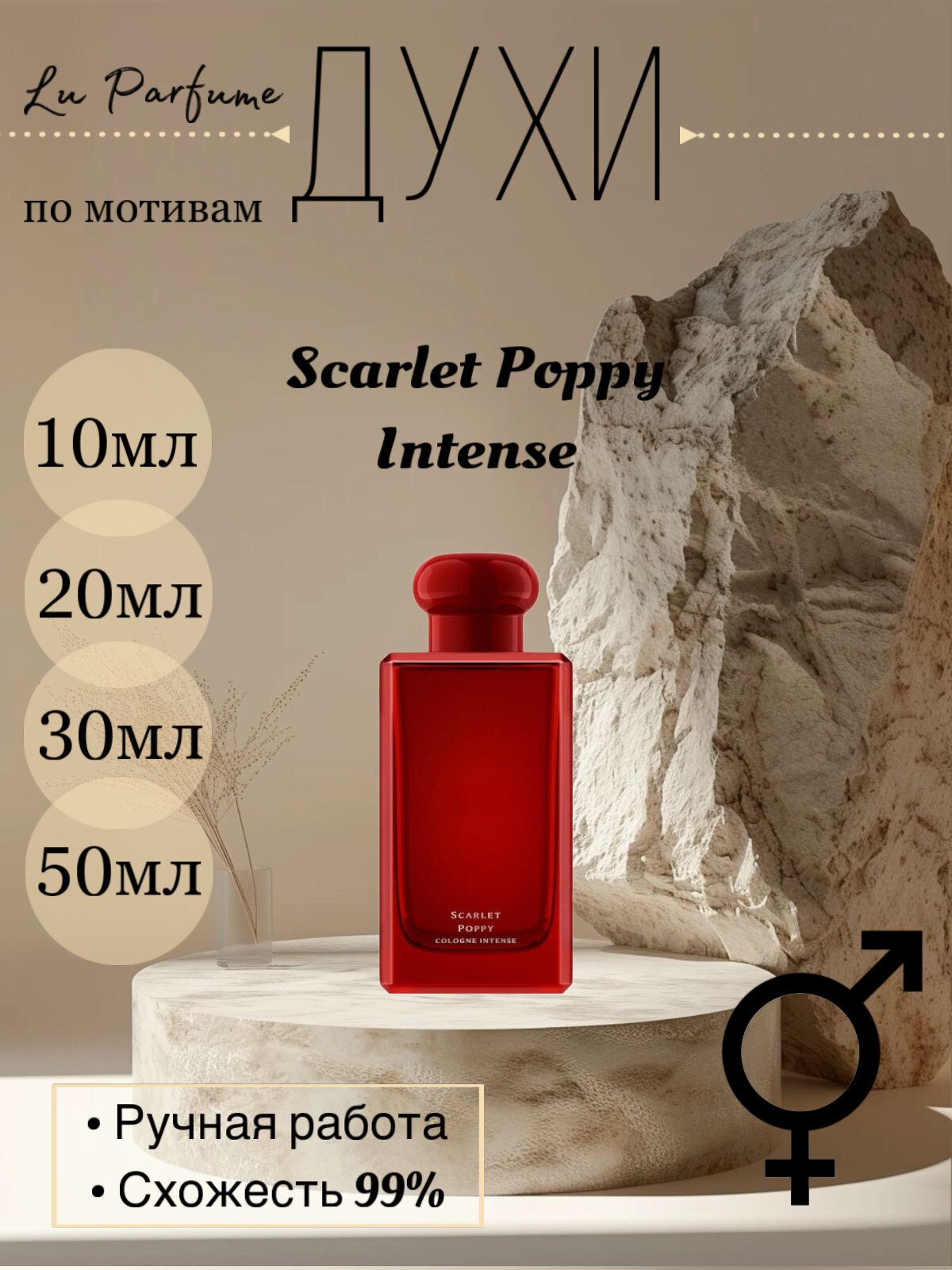 Духи по мотивам 'Scarlet Poppy Intense Jo Malone London ' для мужчин и женщин