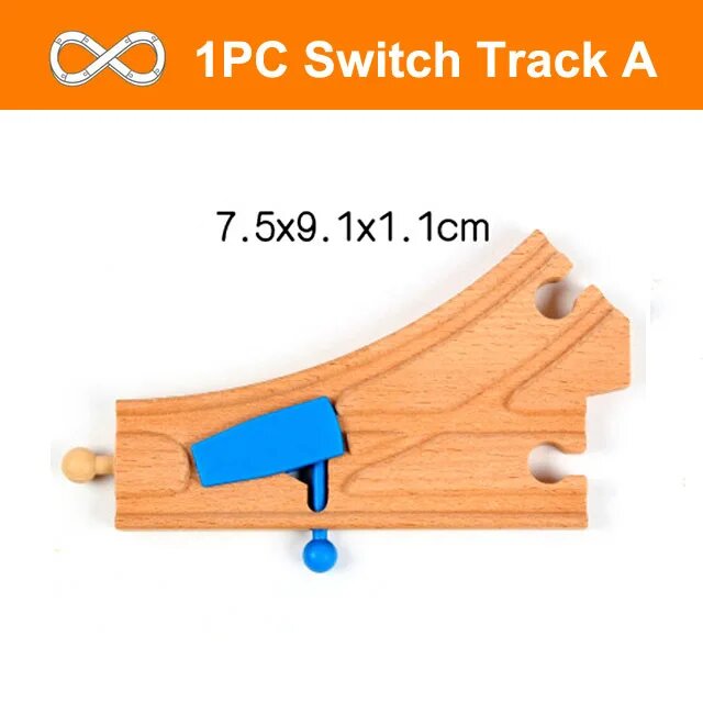 Деревянный переключатель для железной дороги, 1pc switch track a