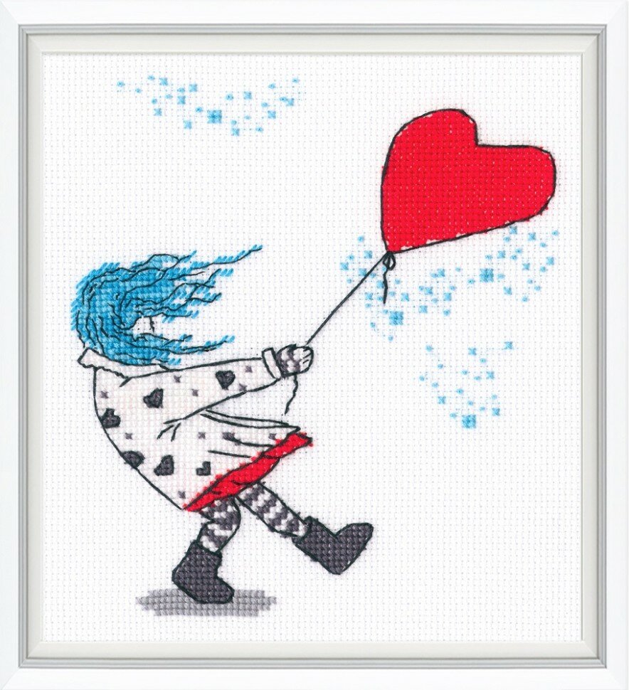 Набор для вышивания РТО #C434 Сердце, полное любви, Счетный крест, 13 х 14 см