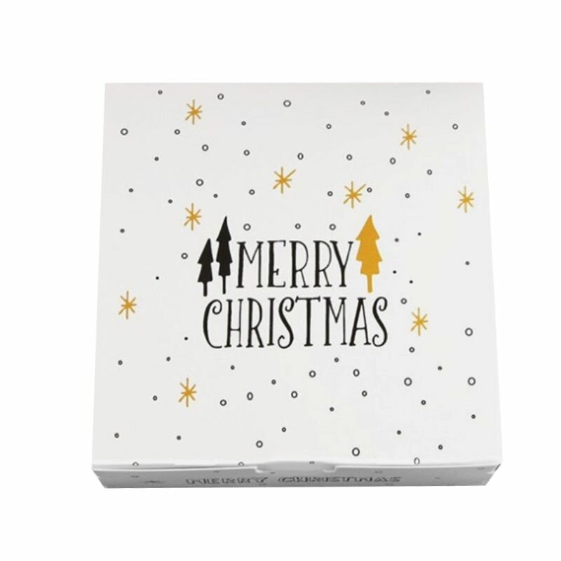 1 набор из 10 штук, рождественская подарочная коробка-D