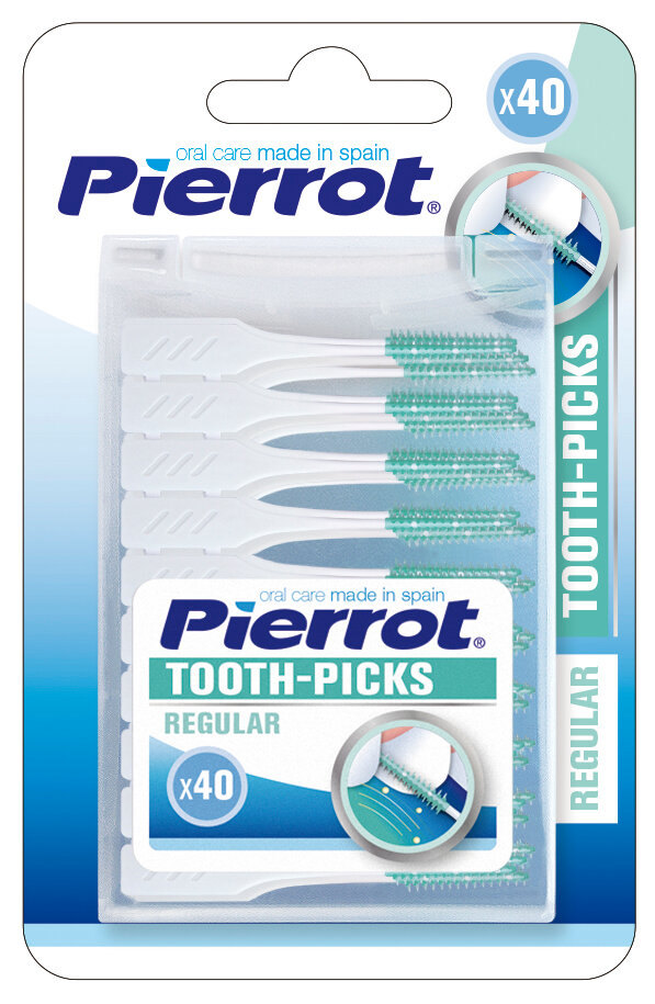 Межзубные зубочистки-ершики Pierrot Toothpicks, 40 шт